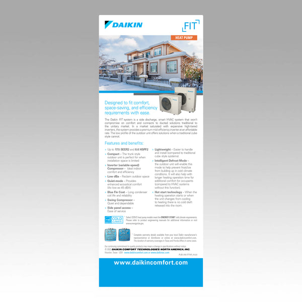UNITARY DAIKIN FIT HP RETRACTABLE BANNER | DaikinComfort